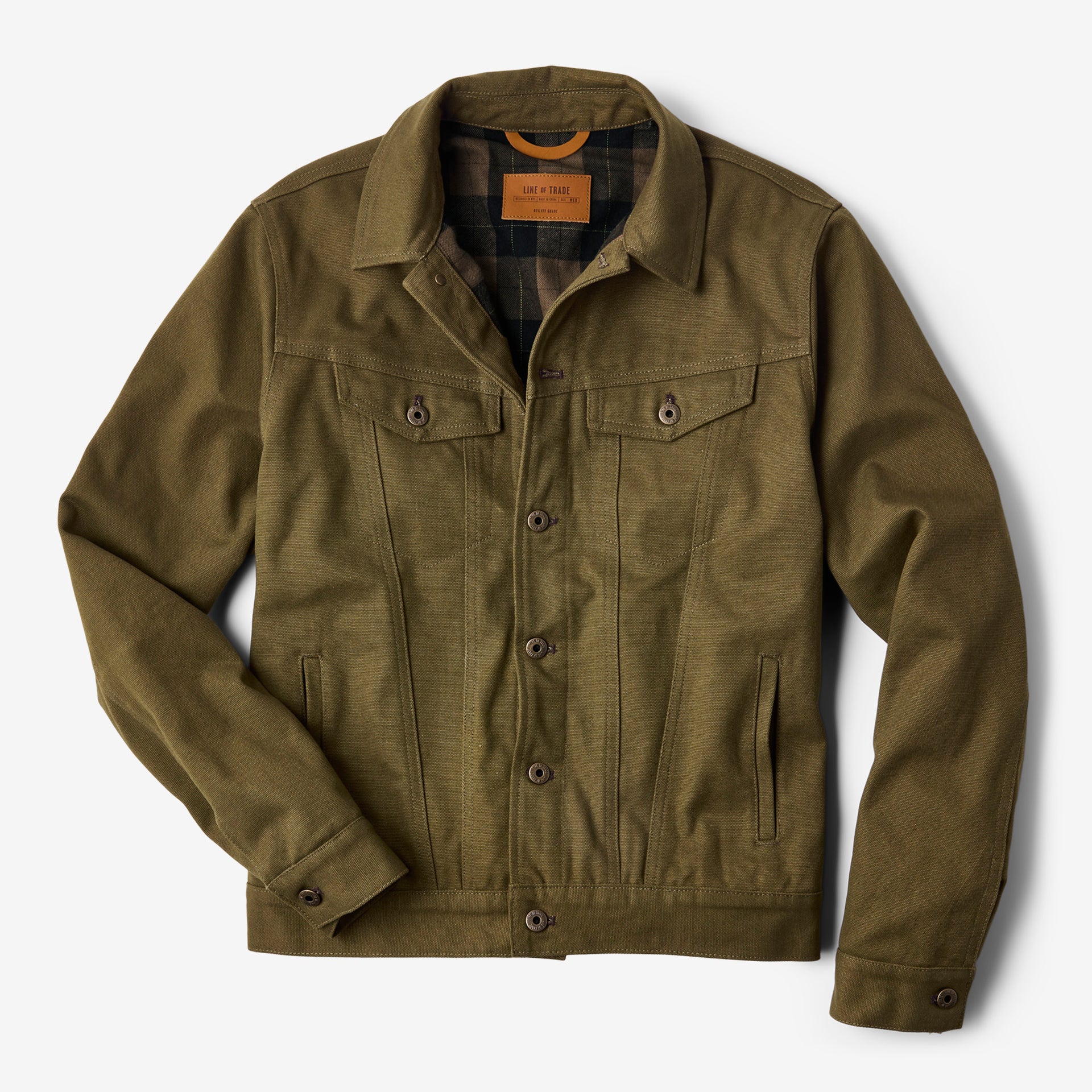 Montana Flannel-Lined Canvas Trucker Jacket – Line of Trade